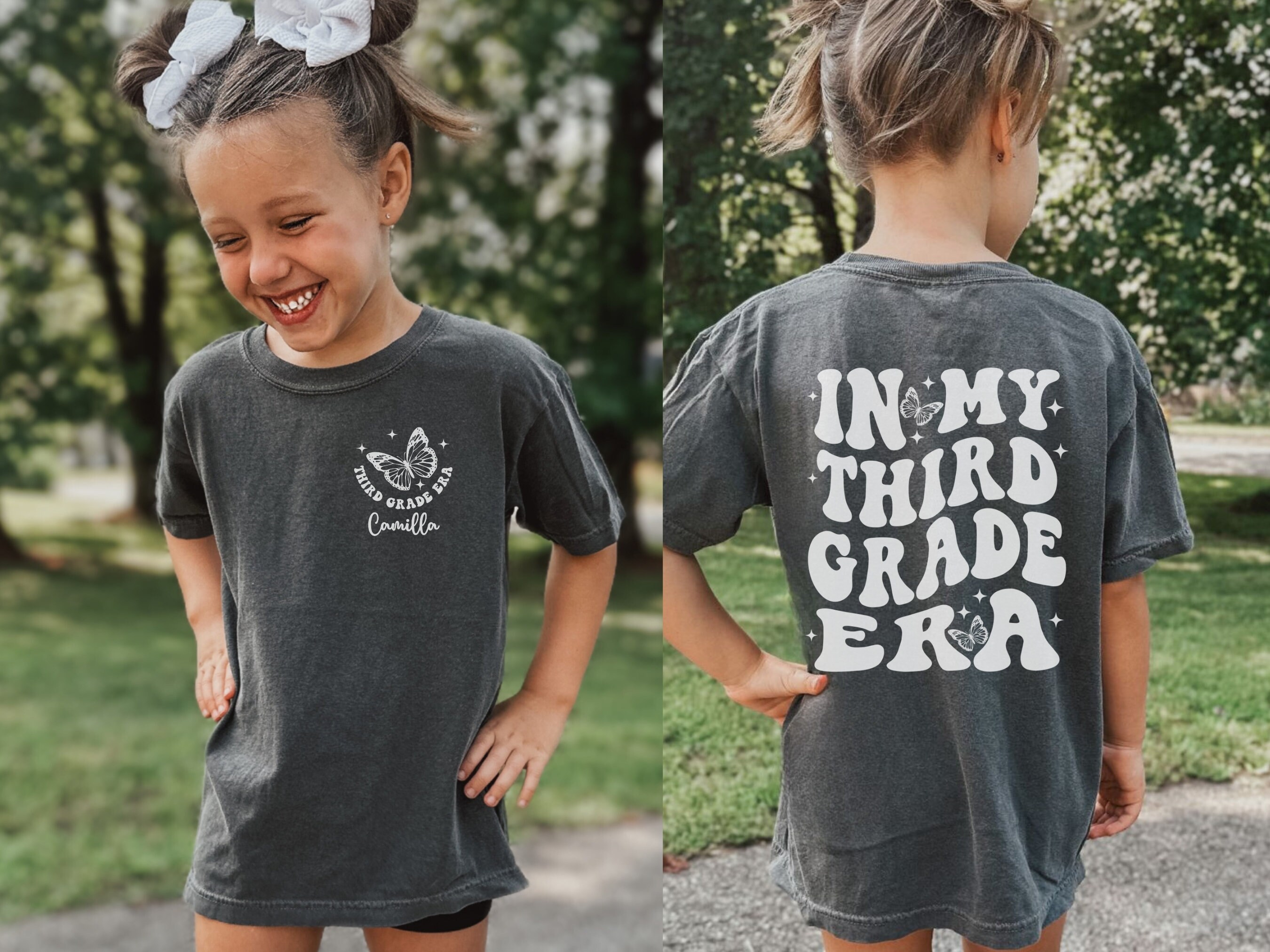 Custom in My 3rd Grade Era Shirt, Personalized Third Grader Tee, Back ...