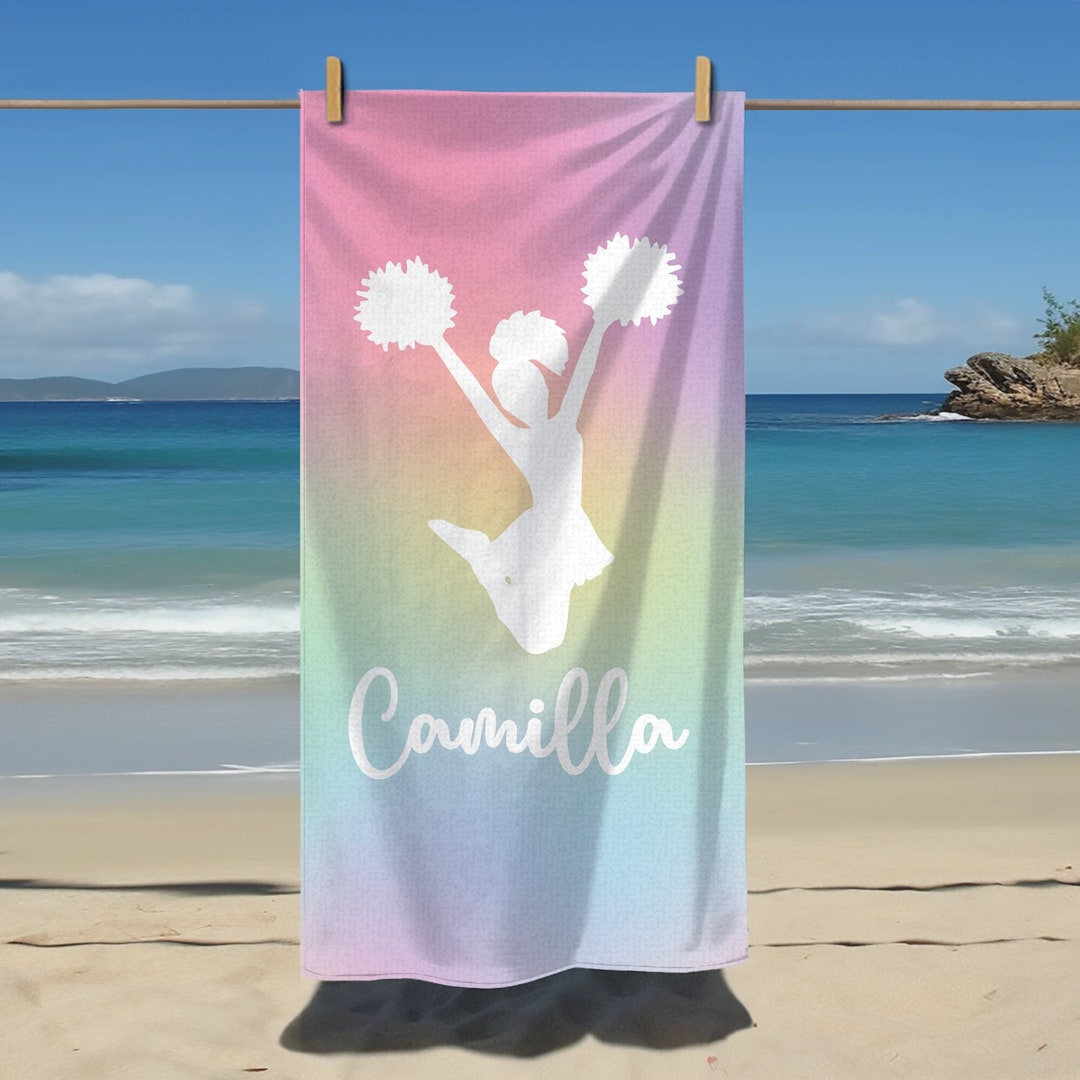 Custom Cheerleader Beach Towel, Personalized Cheerleader Team Gift ...