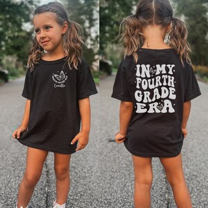 Custom in My 4th Grade Era Shirt, Personalized Fourth Grader Tee, Back ...