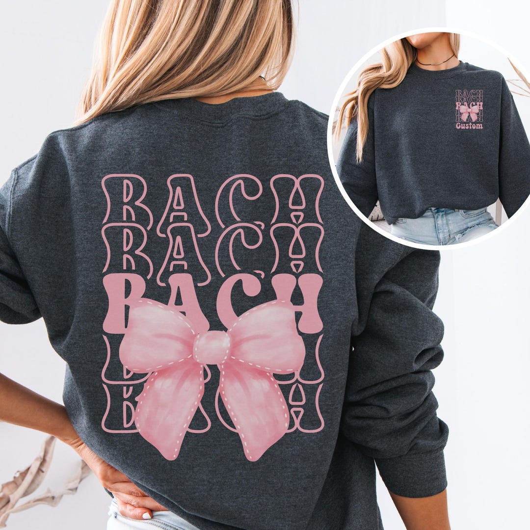 Personalized Bach Bachelorette Party Sweatshirt, Custom Coquette Bow ...