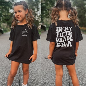 Custom in My 5th Grade Era Shirt, Personalized Fifth Grader Tee, Back ...