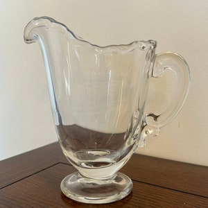 Vintage Clear Glass Pitcher - Etsy