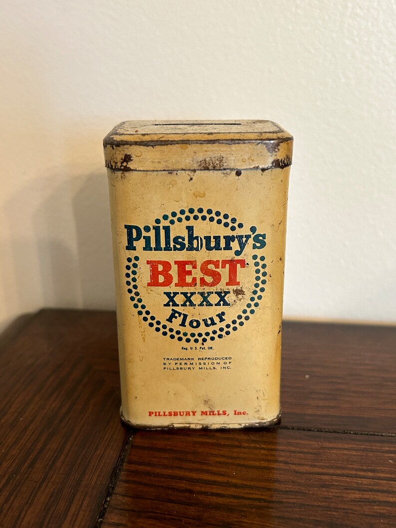 Vintage Pillsbury Promotional Tin Bank - Etsy