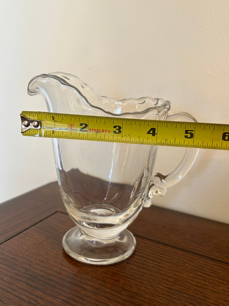 Vintage Clear Glass Pitcher - Etsy