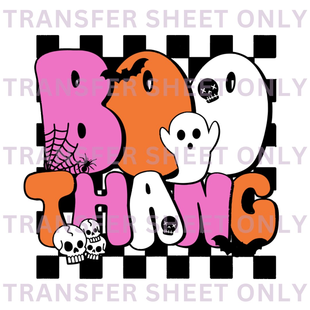 Boo Thang Transfer Sheet - Etsy