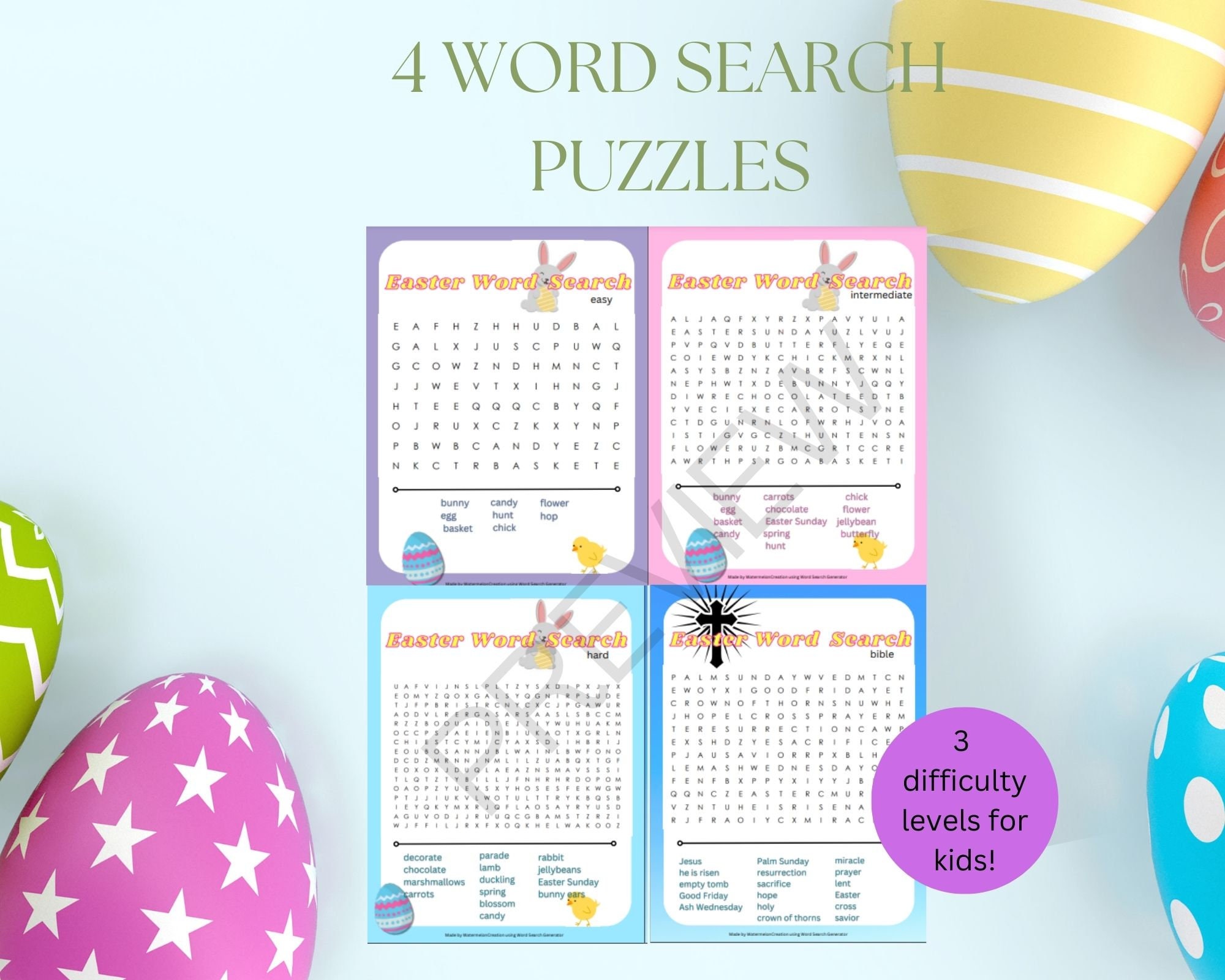 Printable Easter Activities Bundle - Etsy