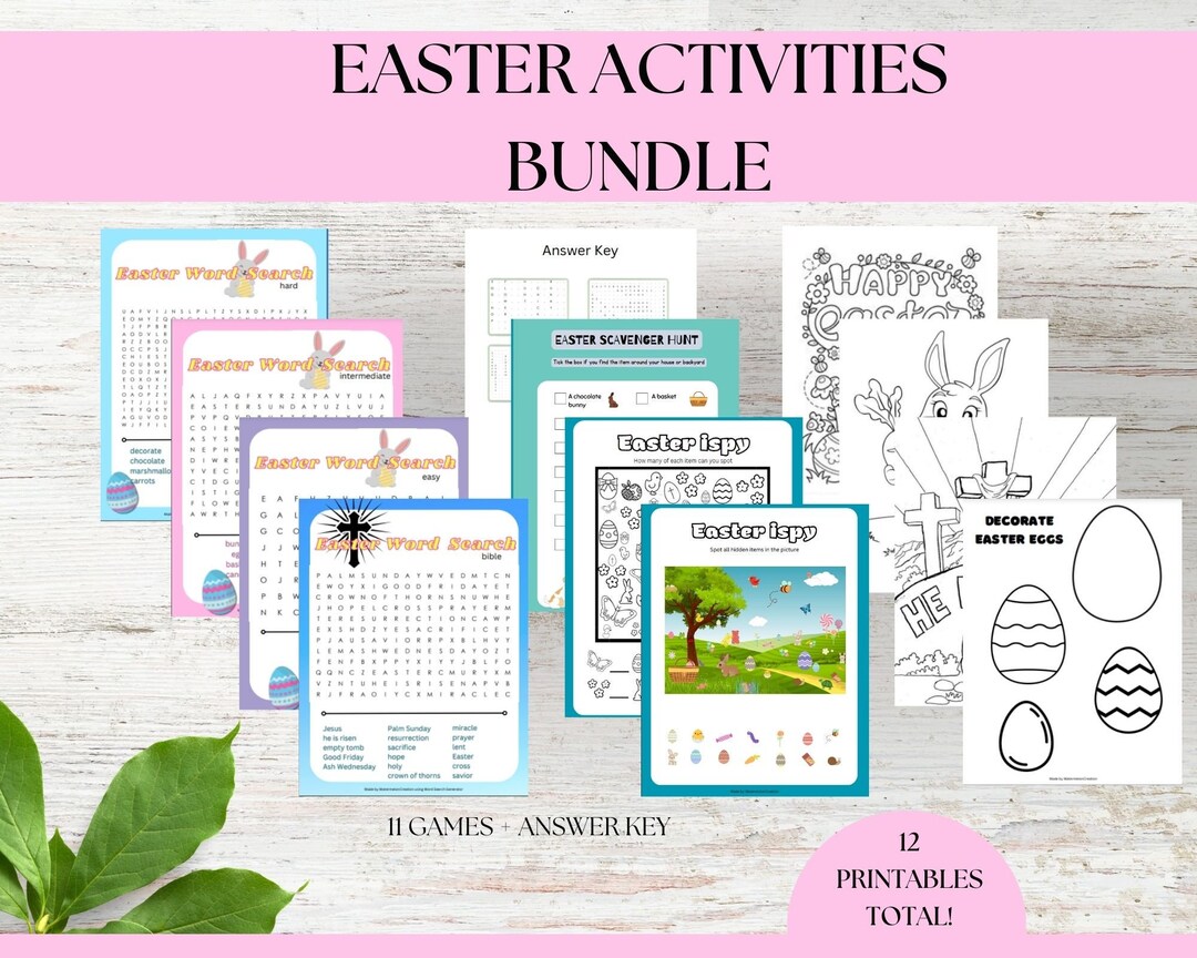 Printable Easter Activities Bundle - Etsy
