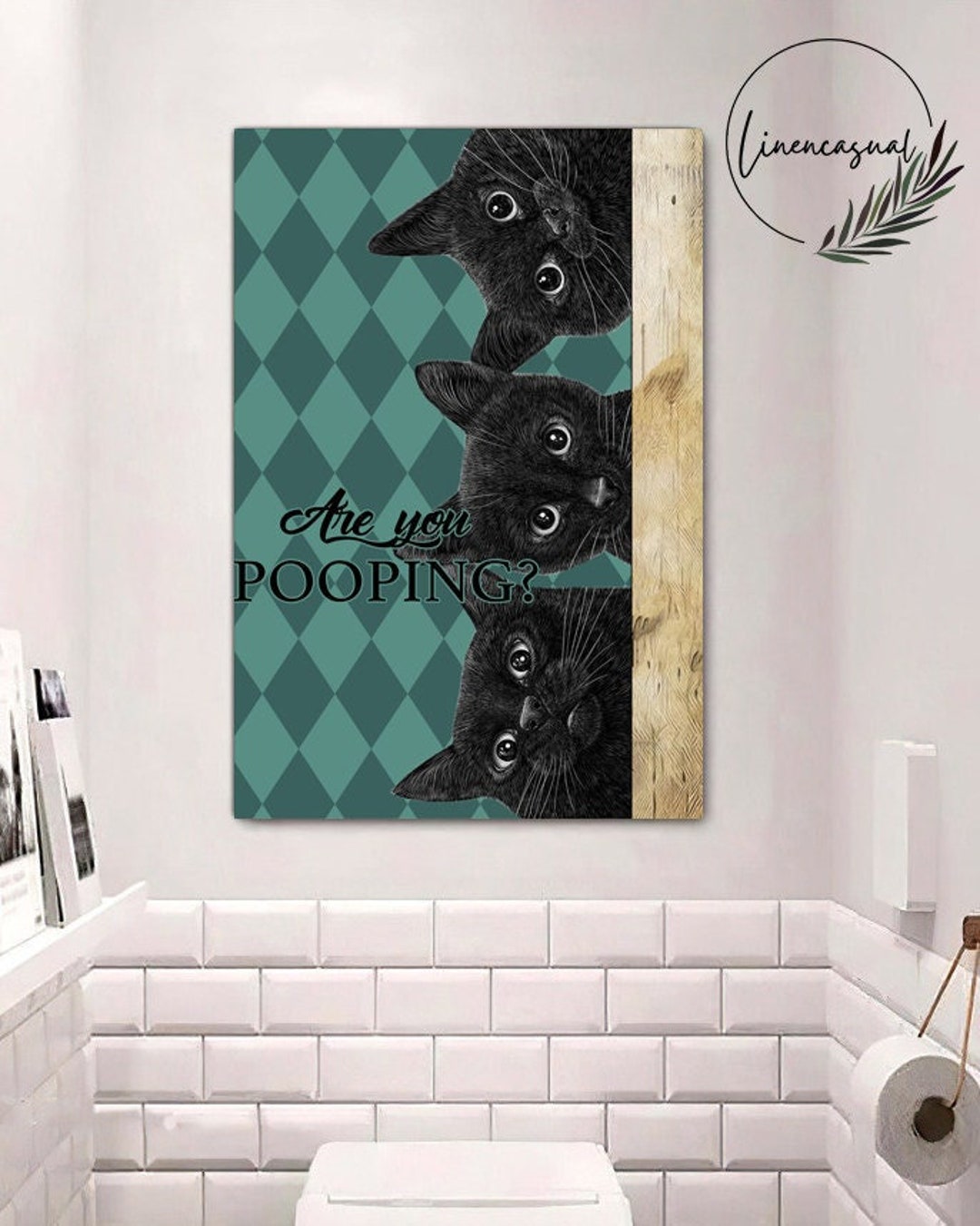Are You Pooping Poster Canvas Are You Pooping Black Cat - Etsy