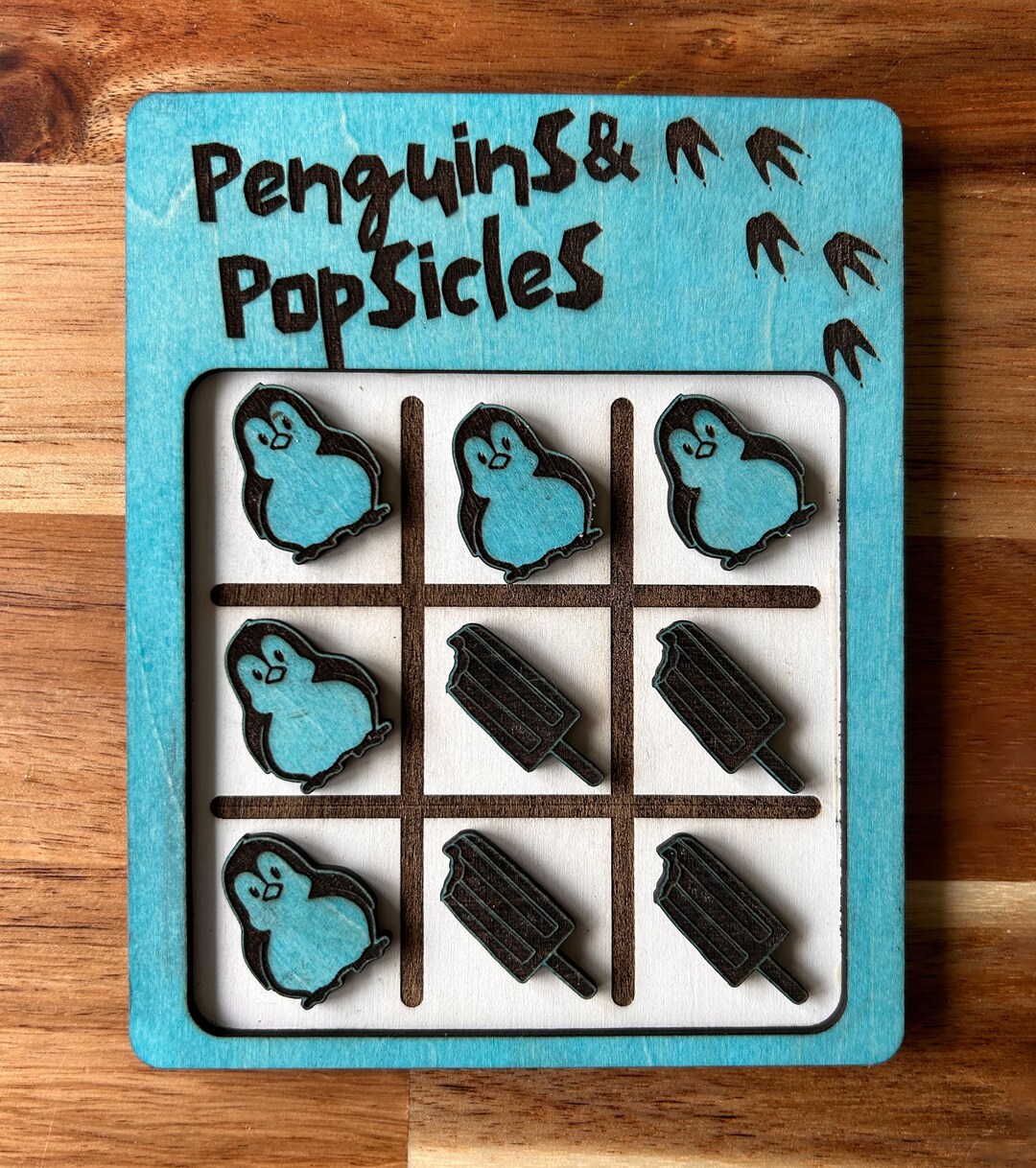 Penguins and Popsicles Tic Tac Toe Board Game, Busy Activity for Kids ...