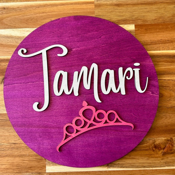 Princess Wood Sign - Etsy