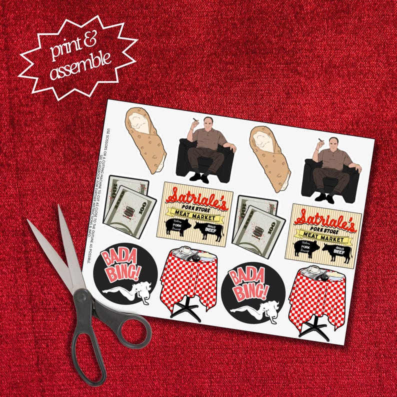 Mobster Party Cupcake Toppers, Mafia Theme Decor, 90s Crime Show ...