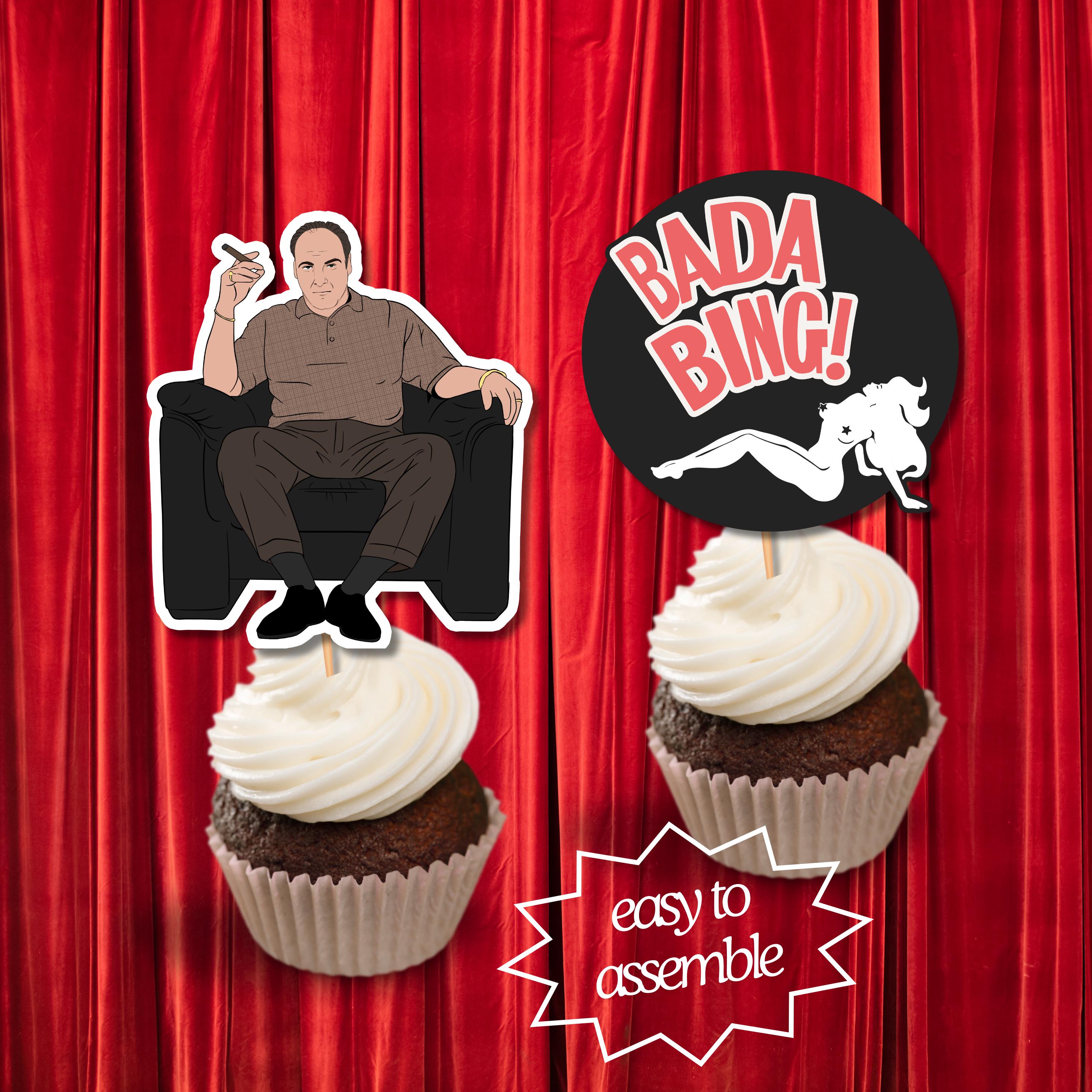 Mobster Party Cupcake Toppers, Mafia Theme Decor, 90s Crime Show ...