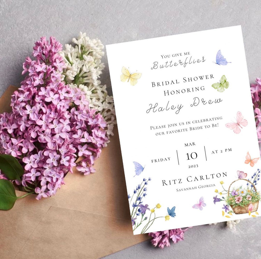 Butterfly Bridal Shower Spring Bridal Shower Butterflies - Etsy