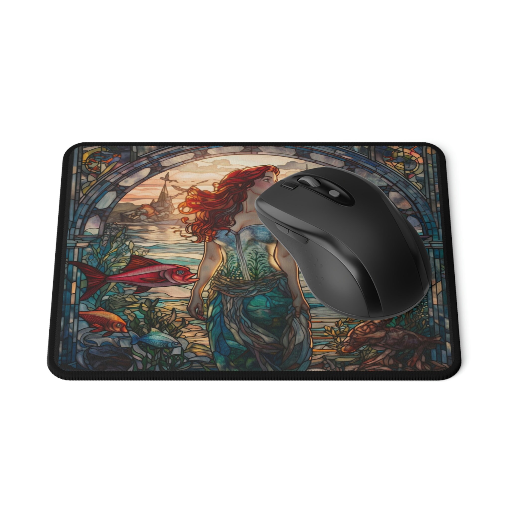 Princess Ariel-full Body-stained Series-mouse Pad - Etsy