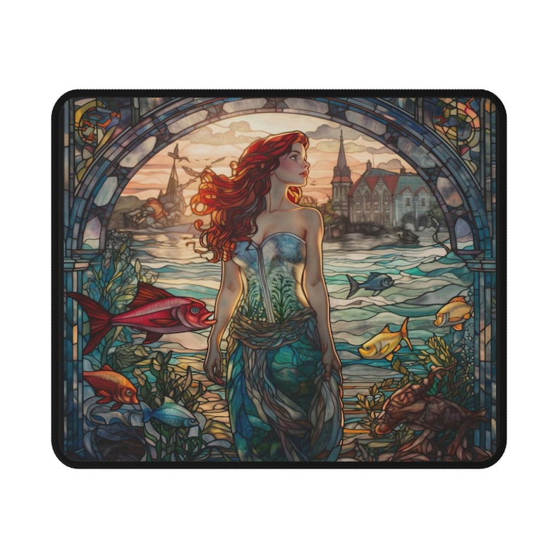 Princess Ariel-full Body-stained Series-mouse Pad - Etsy
