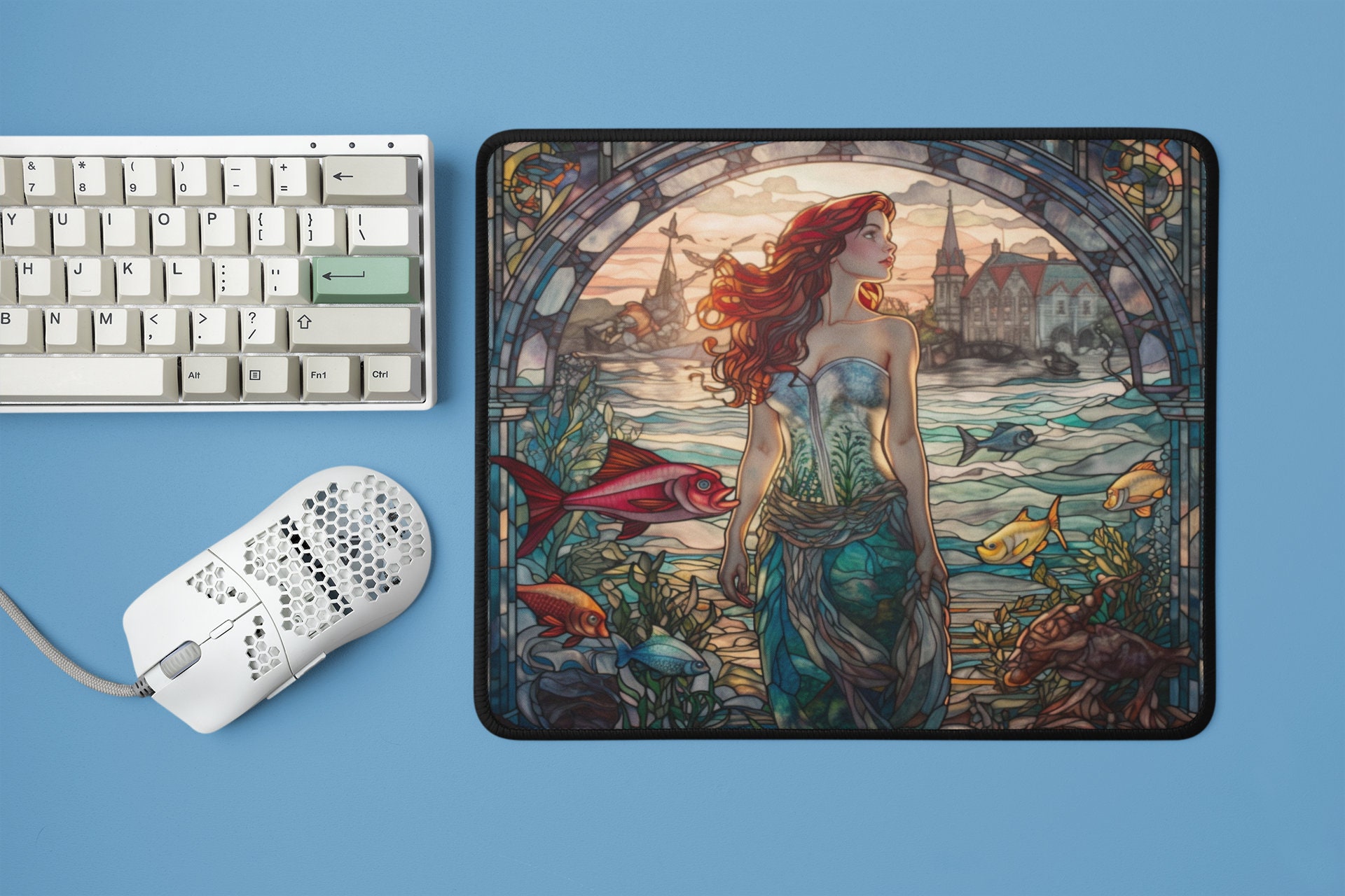 Princess Ariel-full Body-stained Series-mouse Pad - Etsy