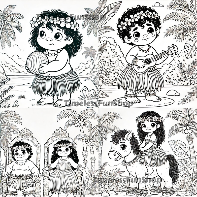 Kids Coloring Page About Mystical Menehune People: A Coloring Journey ...