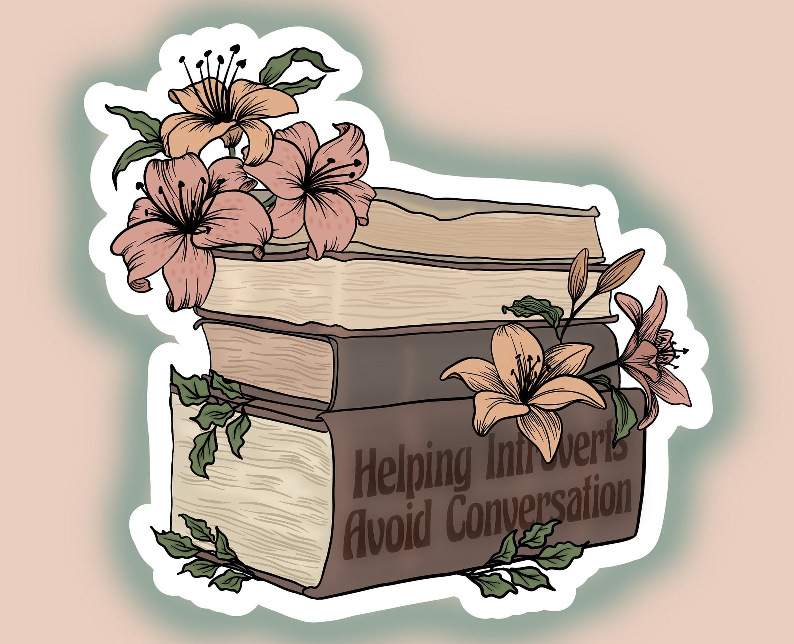 Book Sticker | Reading Stickers | Helping Introverts Avoid Conversation ...