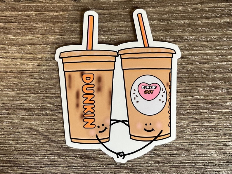 Cute Dunkin Donuts Sticker | Glossy Vinyl Stickers | Best Friend ...