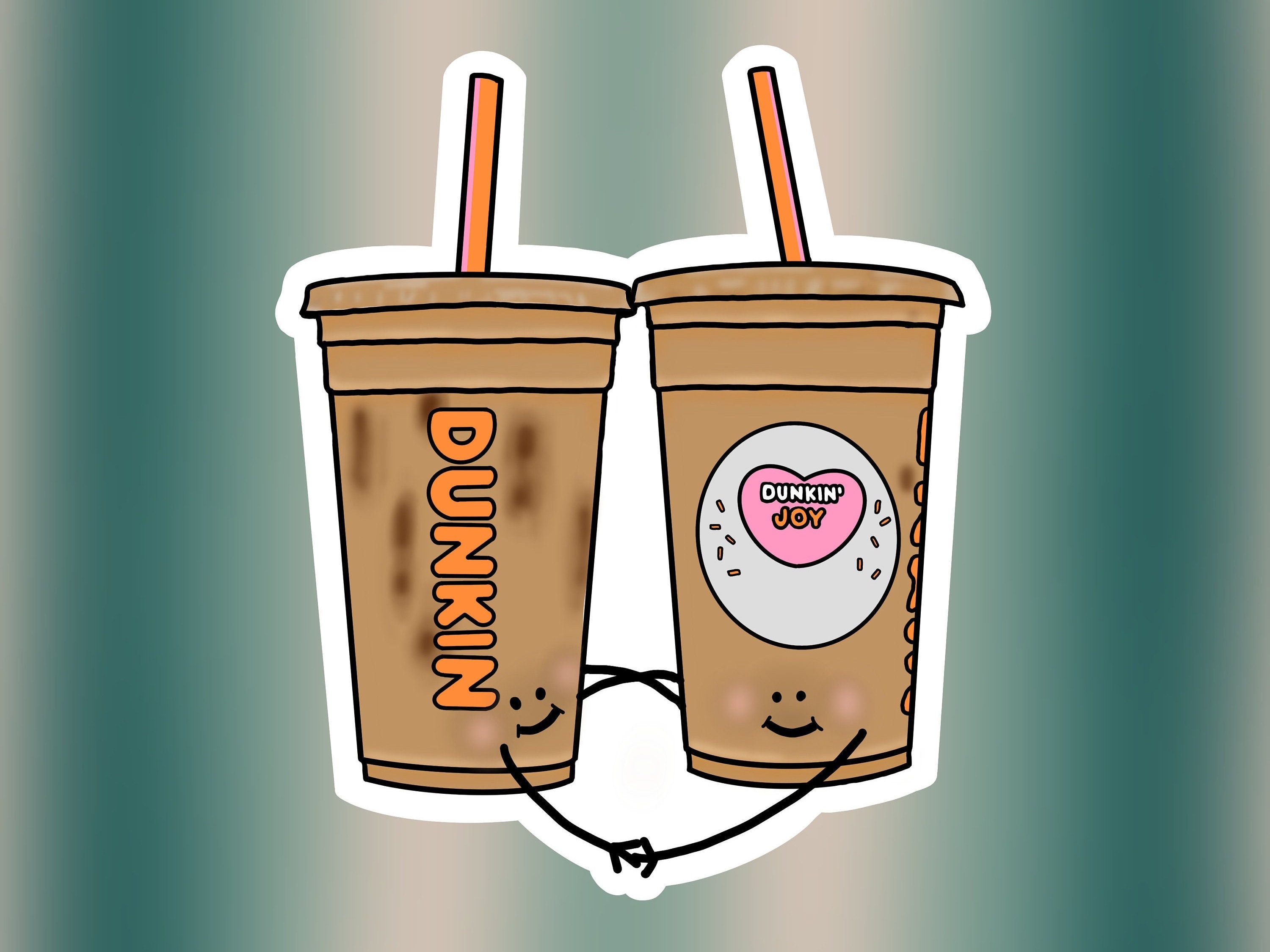 Cute Dunkin Donuts Sticker | Glossy Vinyl Stickers | Best Friend ...