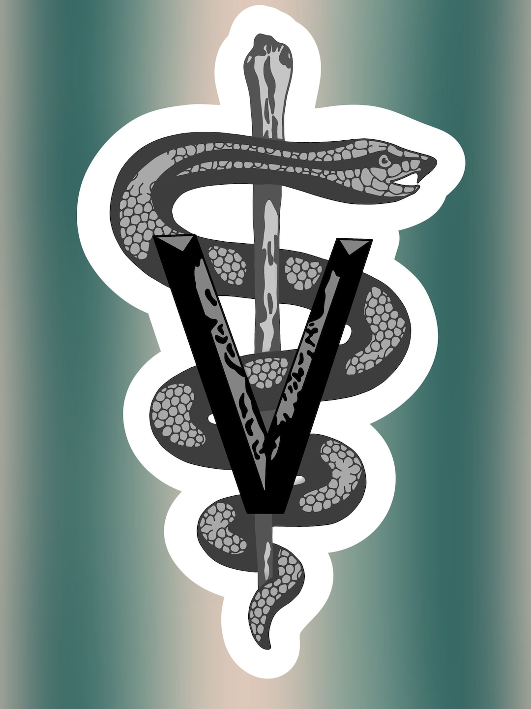 Veterinary Symbol Sticker HOLOGRAPHIC Vinyl Sticker Vet Technician - Etsy