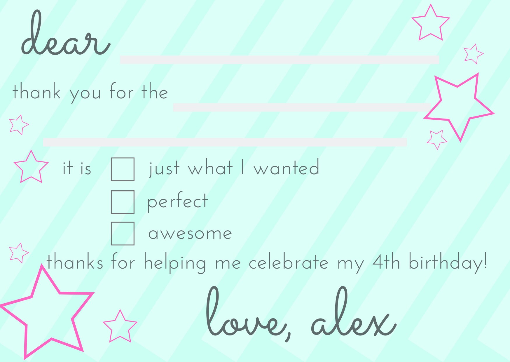 Personalized Kids Thank You Notes - Etsy