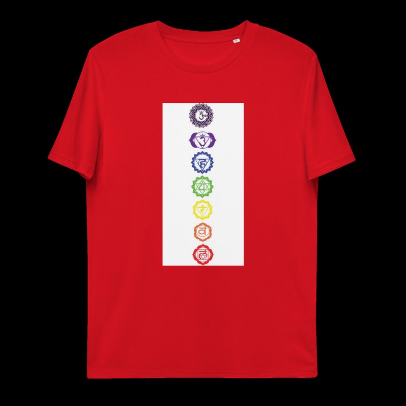 Handmade 7 Chakras Graphic Tee, Spiritual Yoga Shirt - Etsy