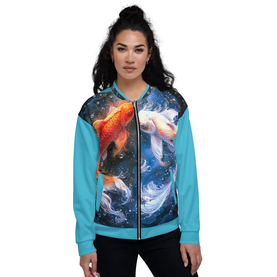 Unisex Bomber Jacket "pisces Dreams: Unisex Bomber Jacket Embracing the ...