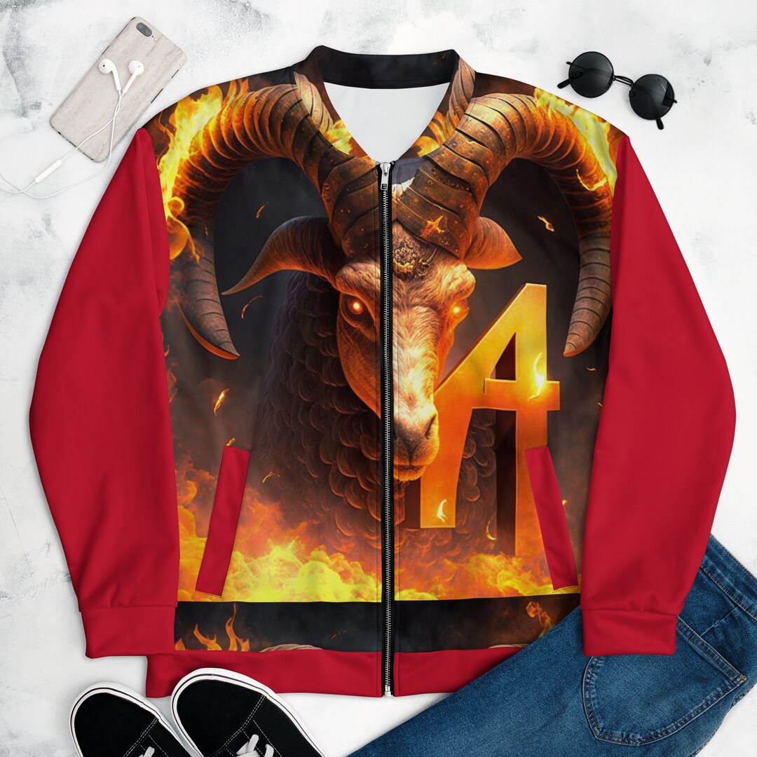 Ram Graphic Unisex Bomber Jacket: All-over Print - Etsy