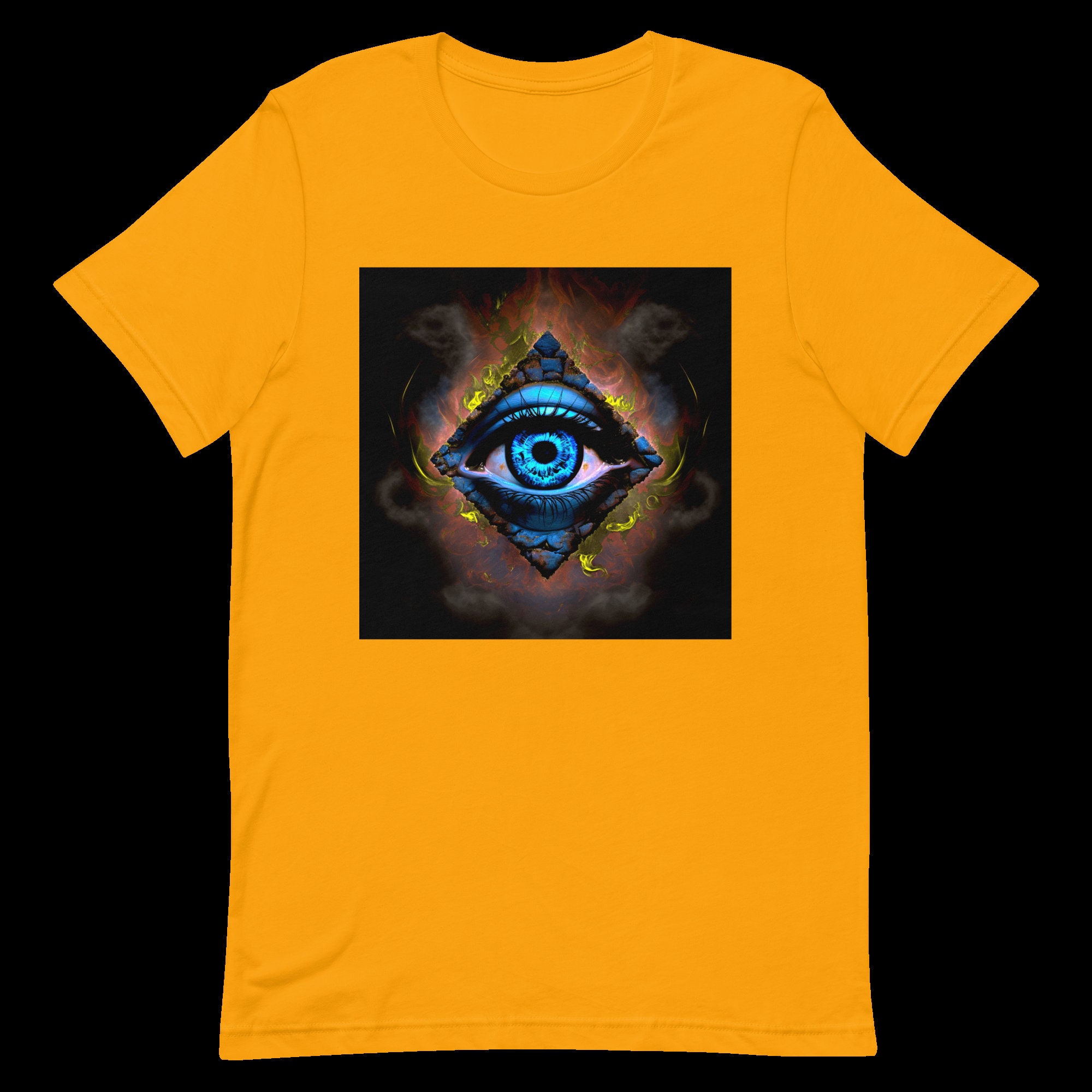 Unisex T-shirt Evil Eye Graphic Tee, Hand Crafted Tee Shirt, Eye Design ...