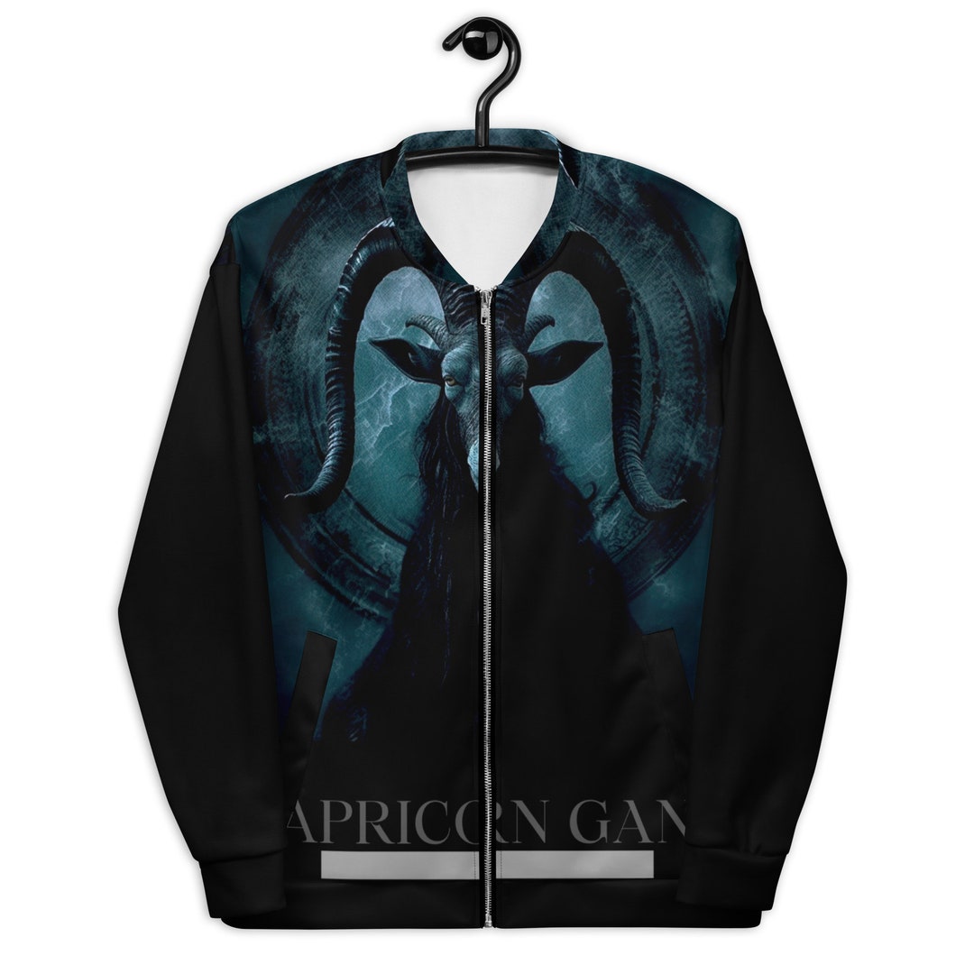 Gothic Capricorn Unisex Bomber Jacket: Celestial Zodiac Fashion - Etsy