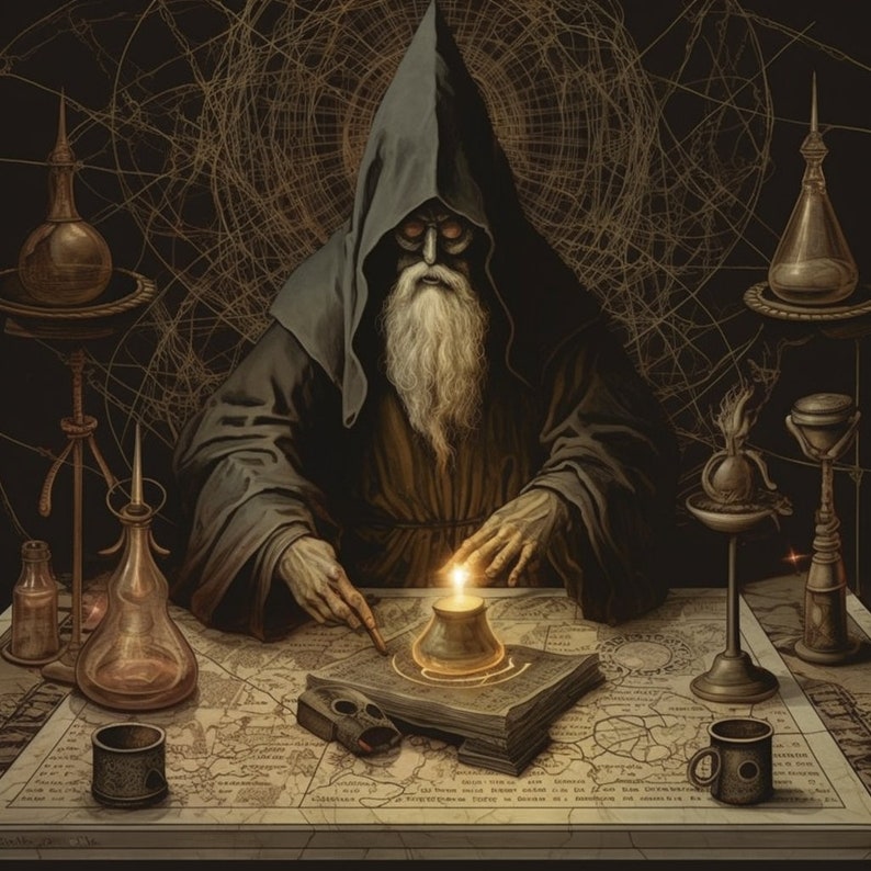 Alchemy Unveiled: Digital Download Image of Alchemist's Craft - Etsy