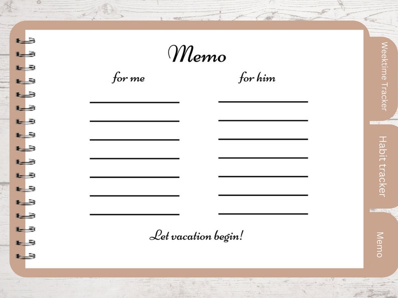 Weekly Time Tracker // Habit Tracker // Memo // Digital Planner ...