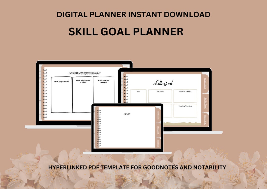 Skill Goal Planner // Knowledge Chart // Skills Goal // Note // Digital ...