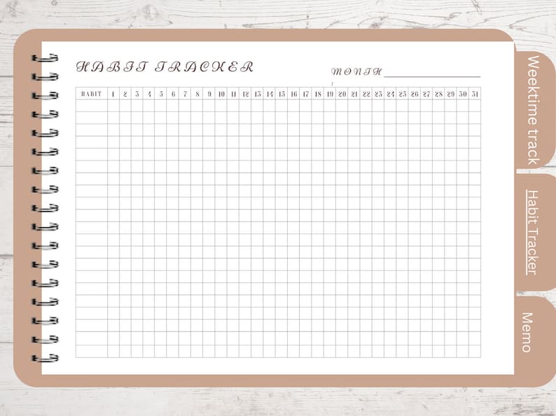 Weekly Time Tracker // Habit Tracker // Memo // Digital Planner ...