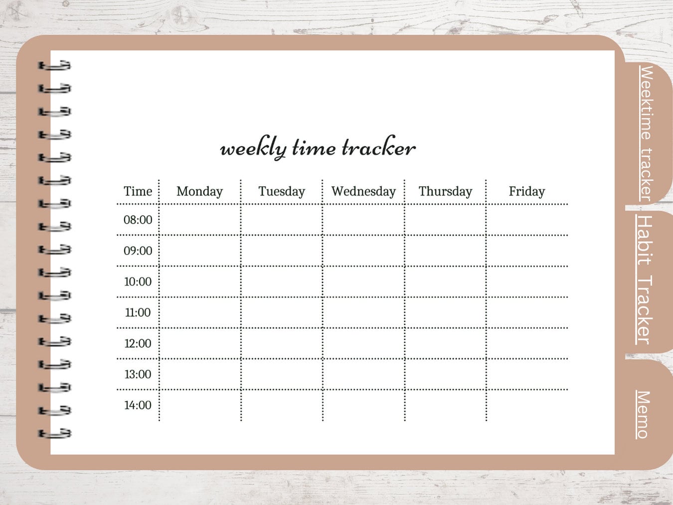Weekly Time Tracker // Habit Tracker // Memo // Digital Planner ...