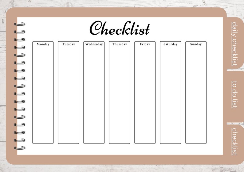 Daily Checklist // to Do List // Check List // Digital Planner // Good ...