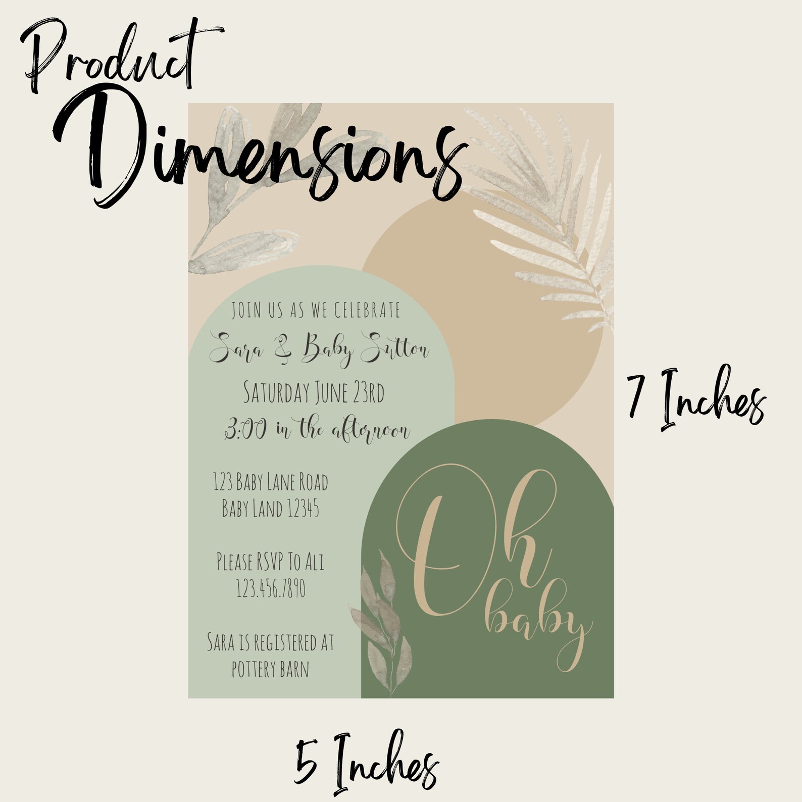 Baby Shower Invitation, Digital Baby Shower Invitation, Printable Baby ...