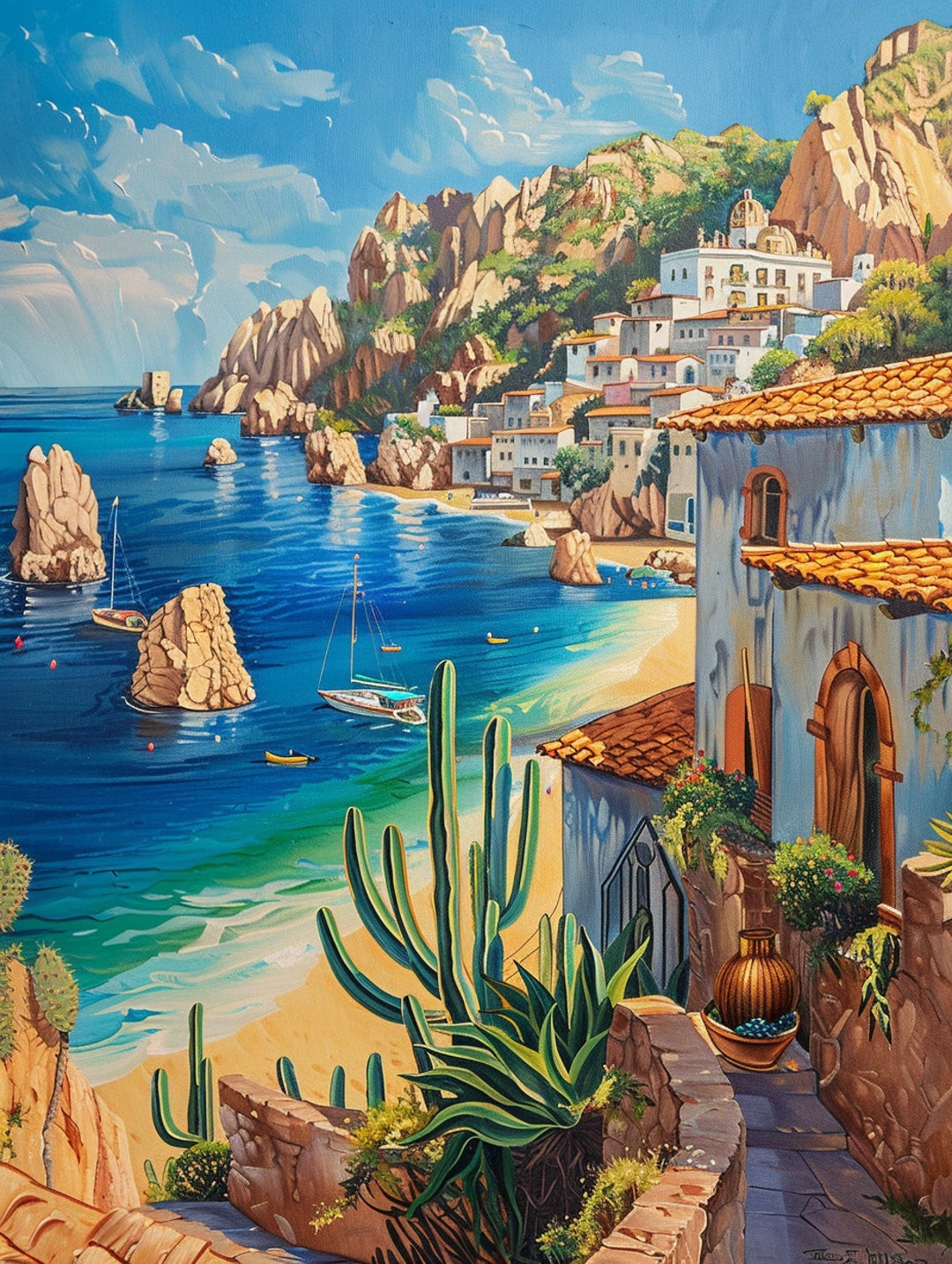 Cabo Style Painting 18x24 Printable Download - Etsy