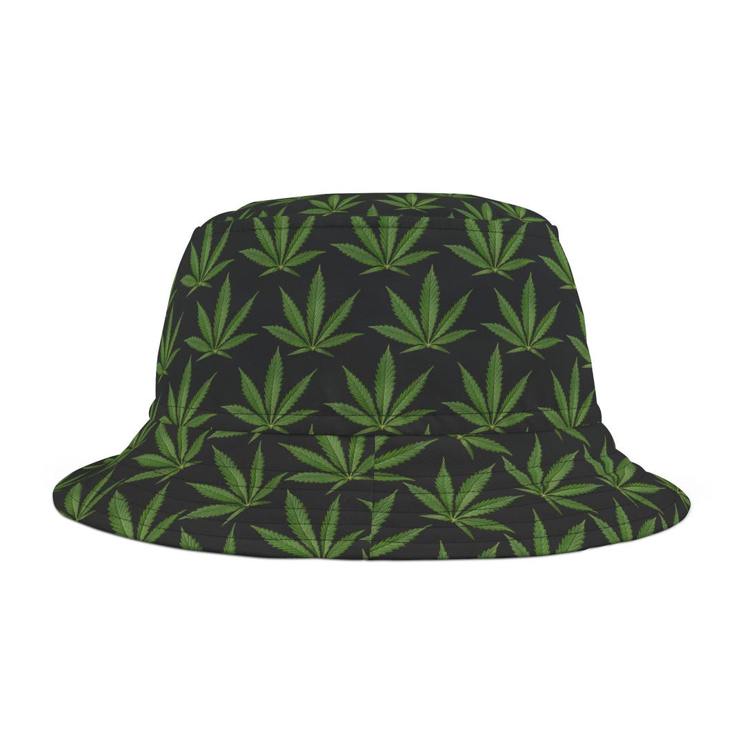 Marijuana Leaf Bucket Hat , Weed Hat - Etsy