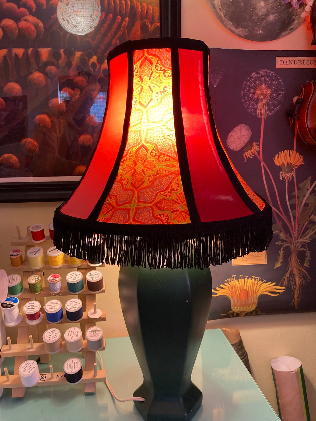Red & Orange Lampshade - Etsy
