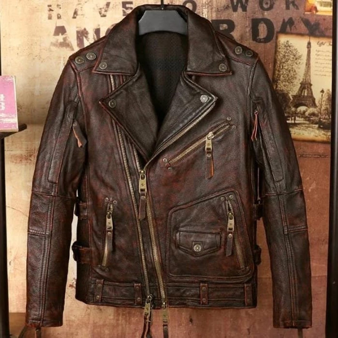 Commando Vintage Brown Leather Jacket - Etsy