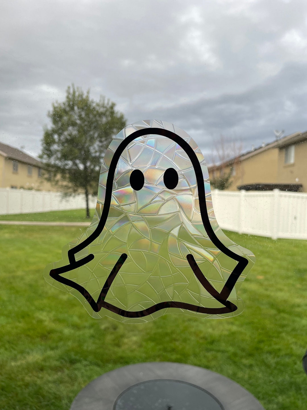 Ghost Sun Catcher Rainbow Decal Sticker for Halloween Home - Etsy