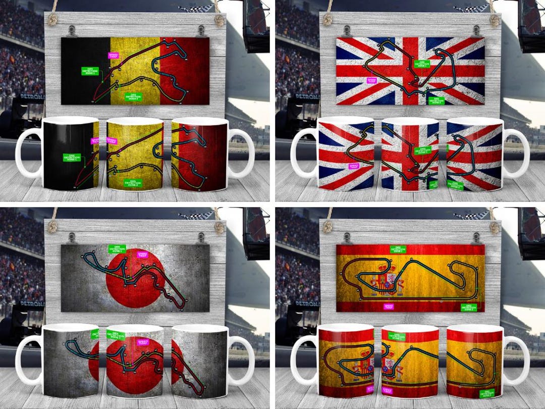 Sublimation FORMULA 1 TRACKS F1 24 Mugs Designs Ready to Print, Formula ...