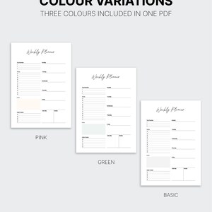 Printable Weekly Planner - Etsy