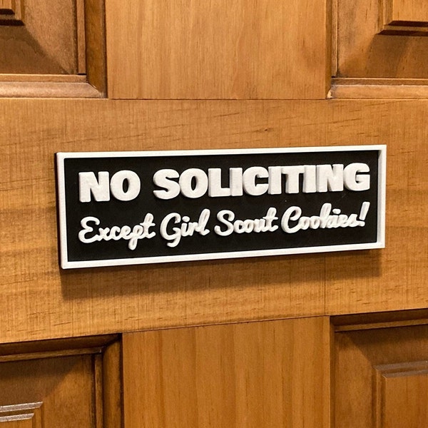 3d Printed No Soliciting Sign - Etsy