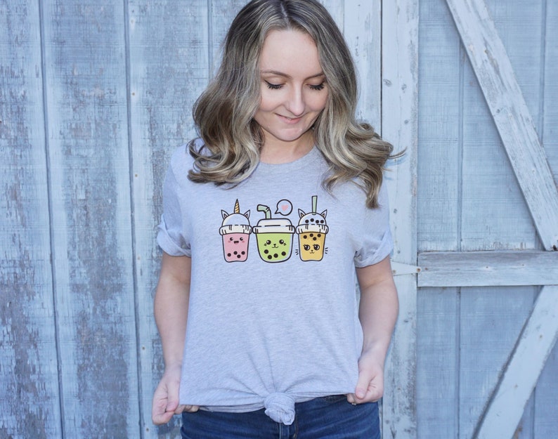 Boba Tea Shirt, Cute Bubble Tea Shirt, Boba T-shirt, Women Shirt,bubble T-shirt, Bubble Tea ...