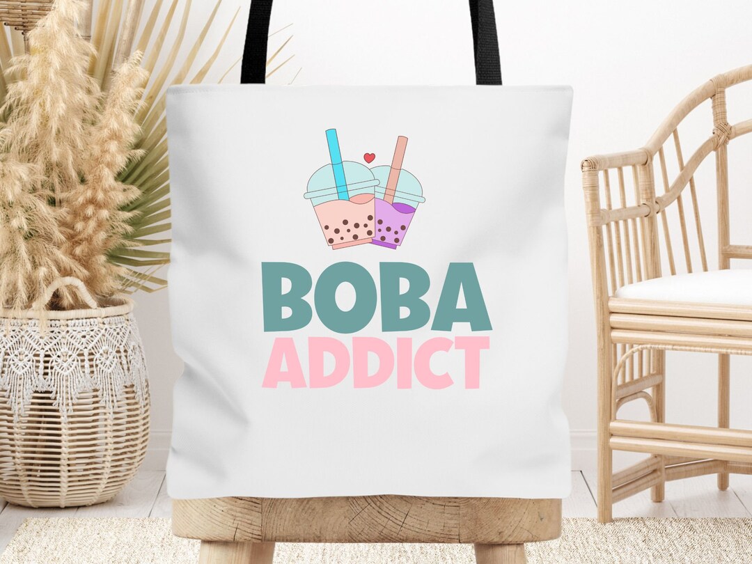 Boba Tea Tote Bag, Cute Bubble Tea Tote, Boba Tea Bag, Women Tote ...