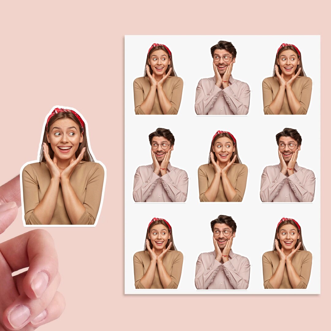 Custom Face Stickers Personalized Portrait Stickers, Party Favors ...