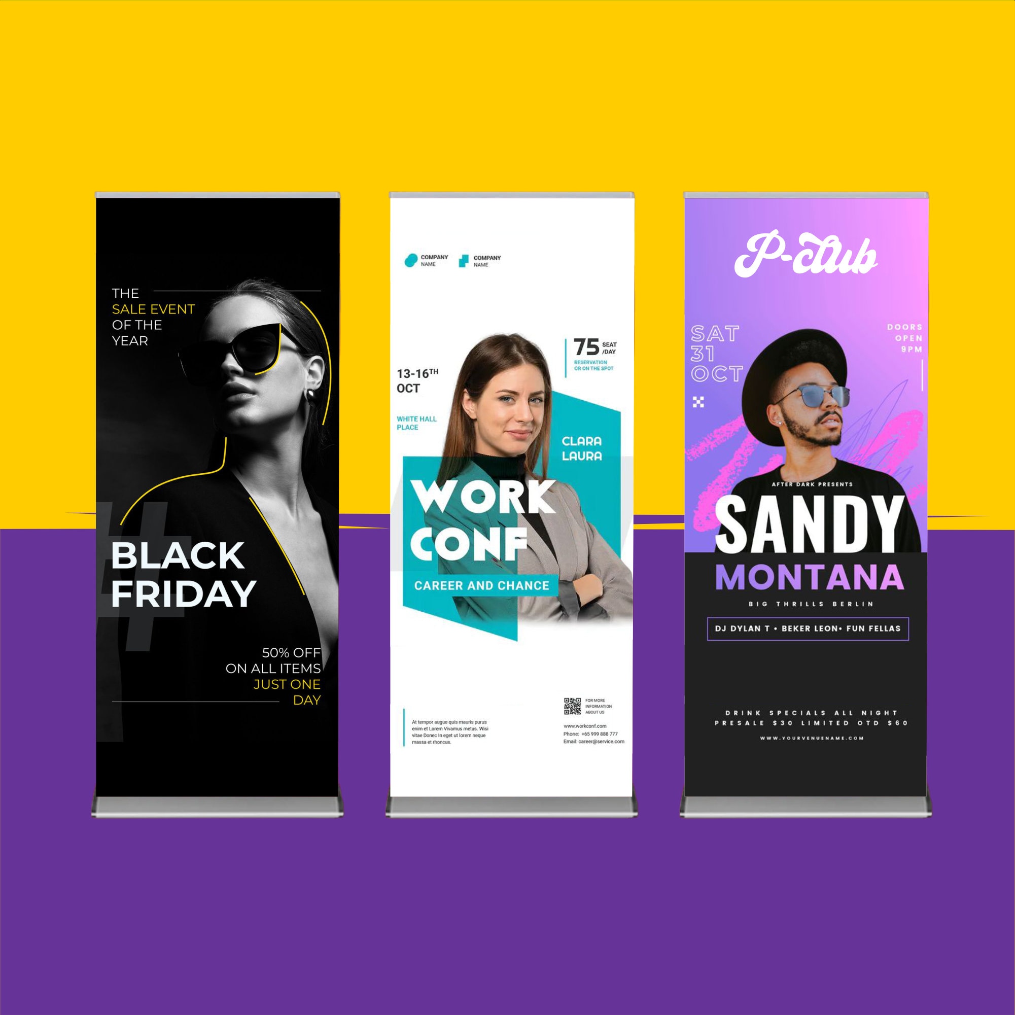 Custom Retractable Banner, Roll up Banner, Custom Roll Up, Event Banner ...